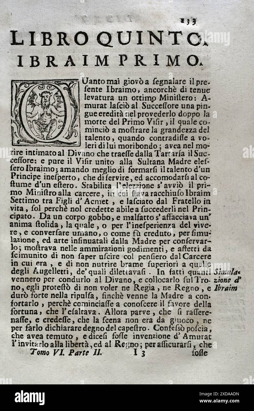 "Mappamondo Istorico". Volume VI. Part II. Life of the Ottoman Emperors ...