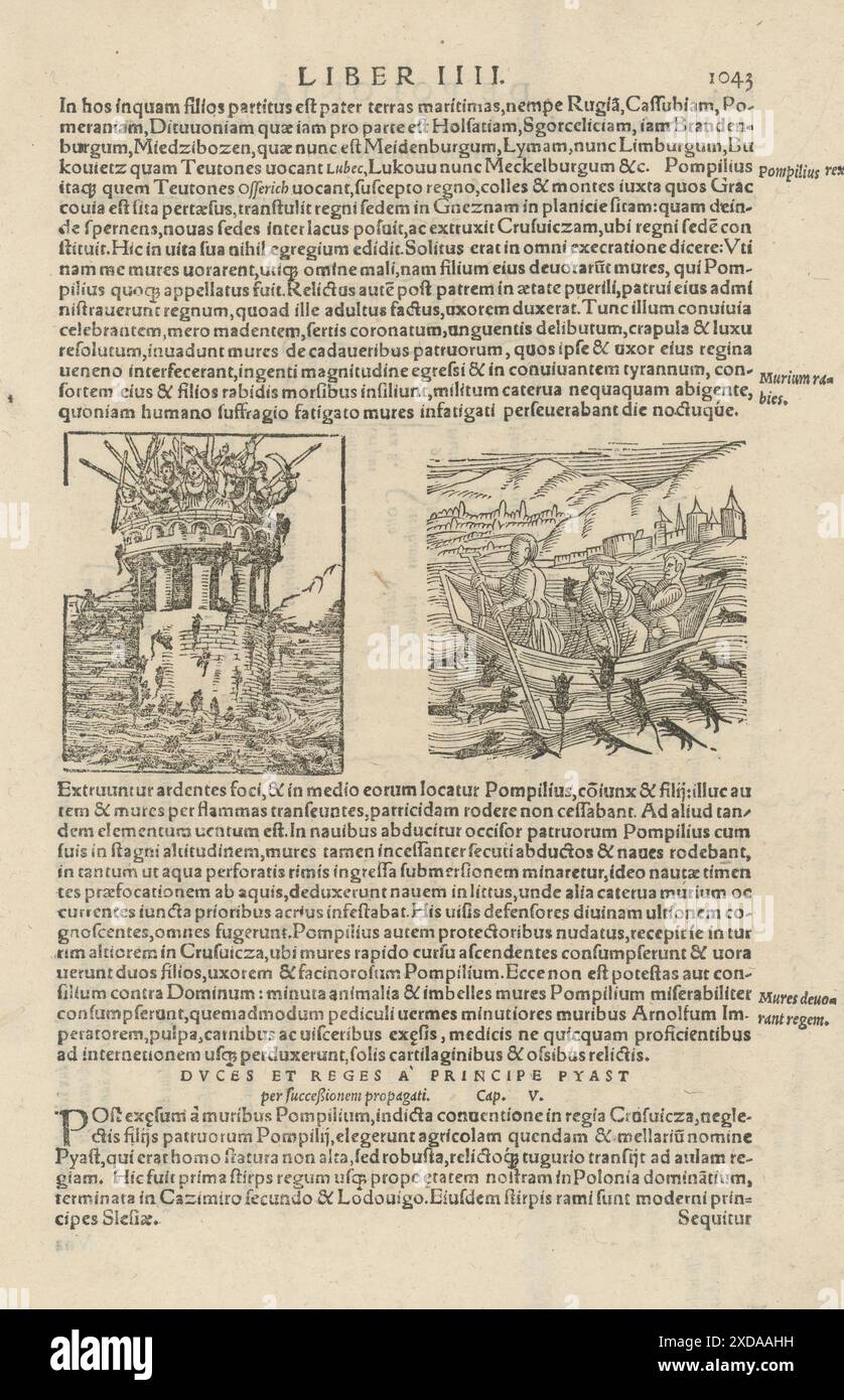 Prince Popiel ІІ eaten alive by mice in a Kruszwica tower. Poland ...