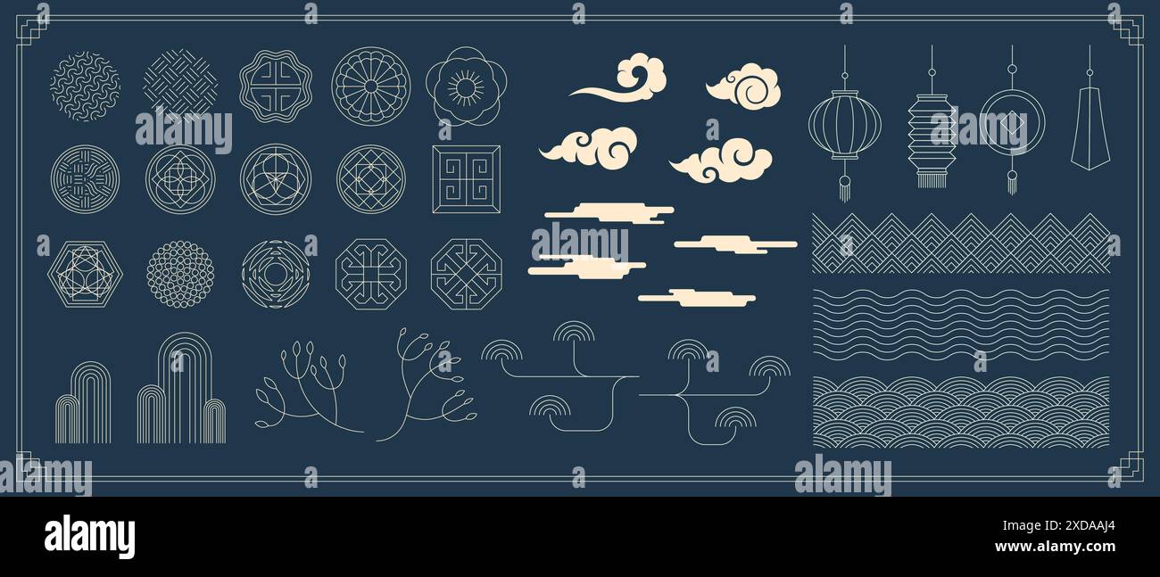 Gold flower japanese hi-res stock photography and images - Alamy