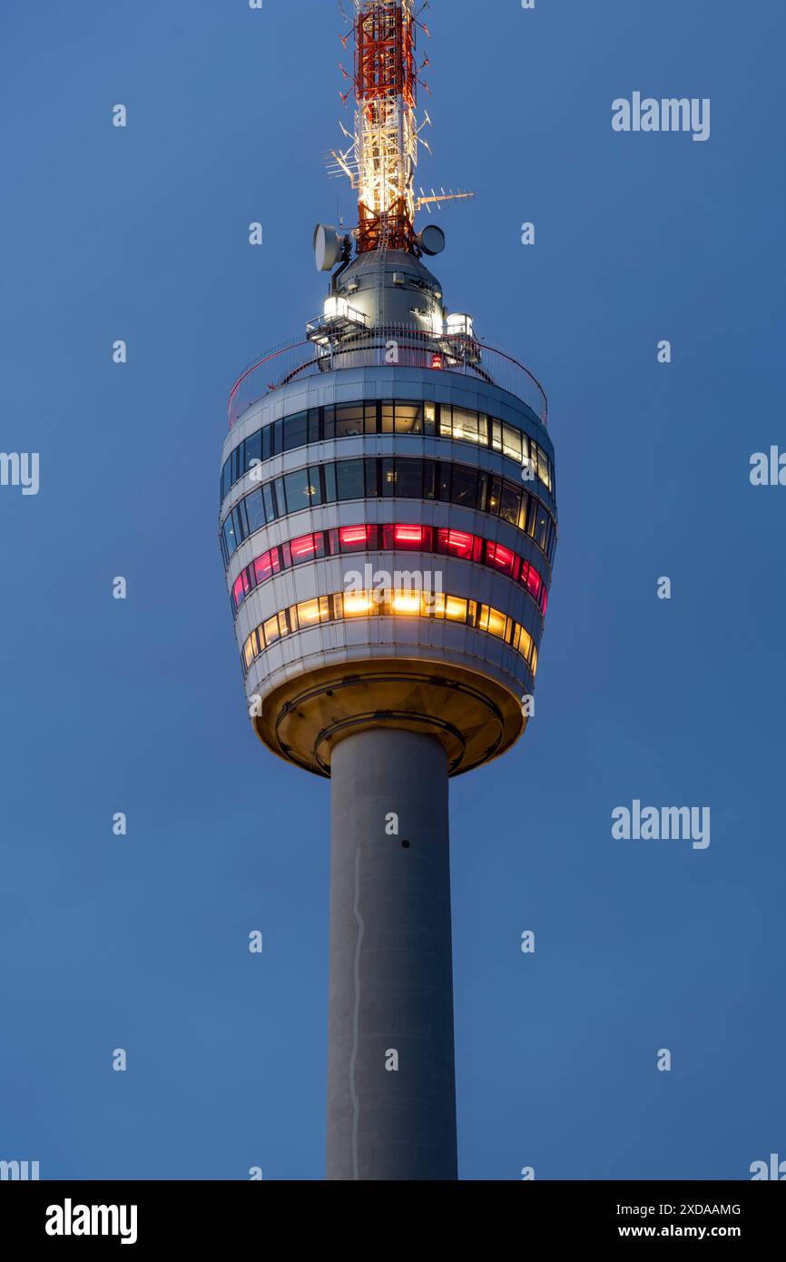 Stuttgart TV tower lights up in the national colours of black, red and ...