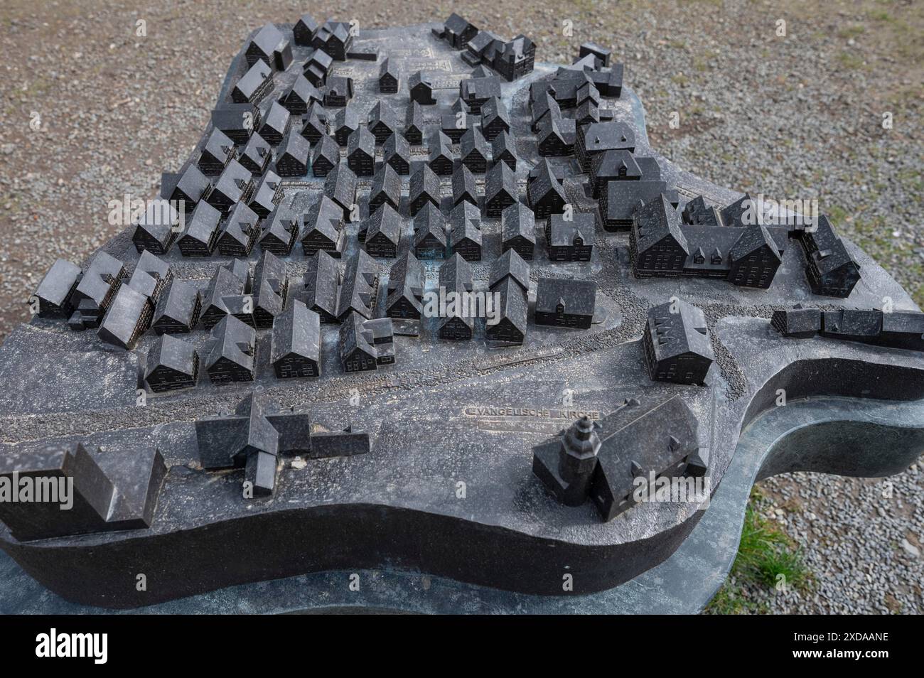 Illustrative model of the historic old town, Alter Flecken, 17th ...