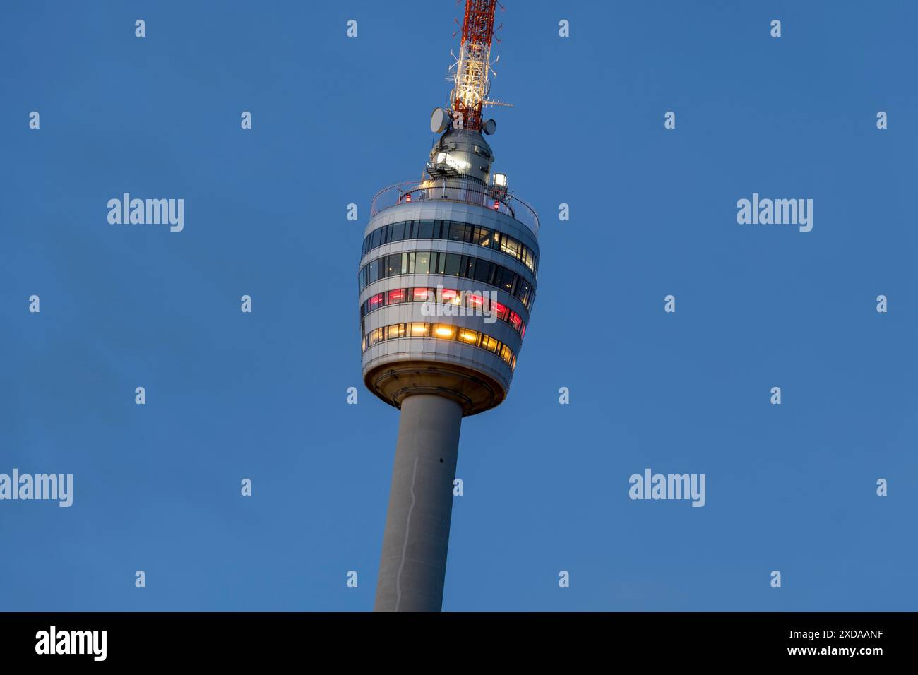 Stuttgart TV tower lights up in the national colours of black, red and ...
