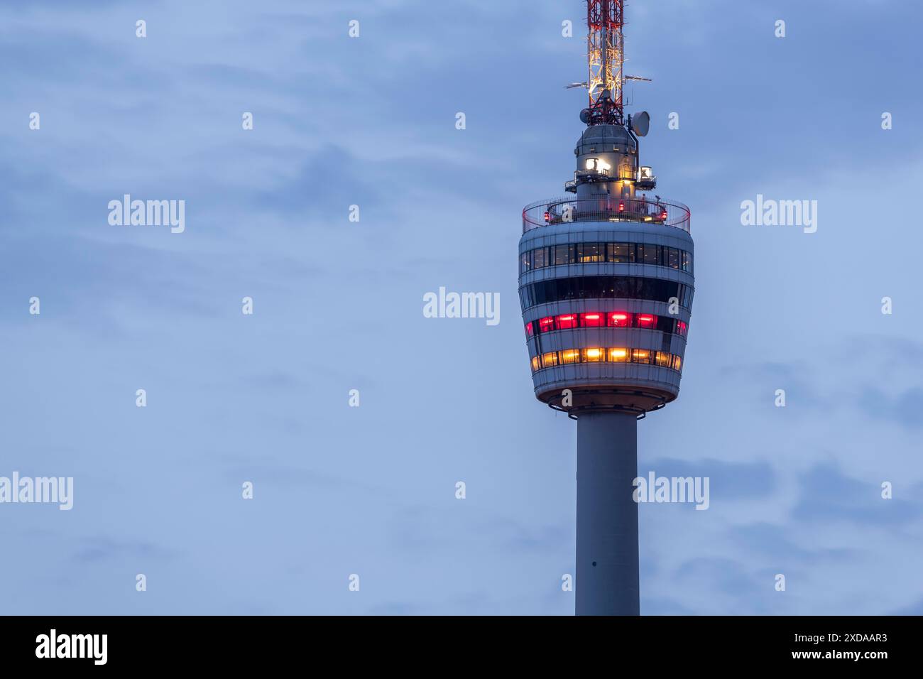 Stuttgart TV tower lights up in the national colours of black, red and ...