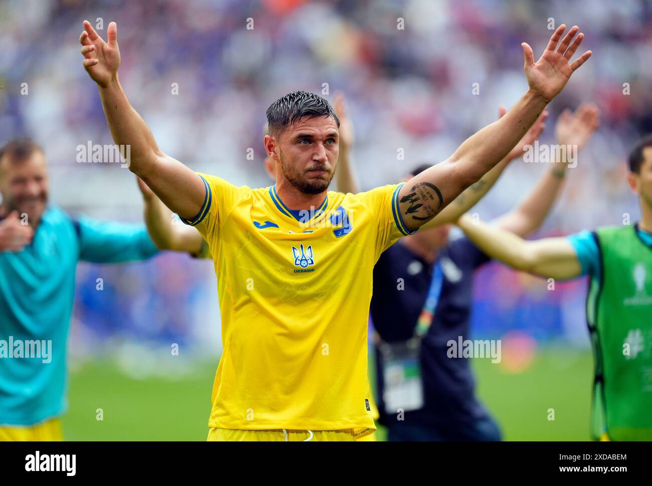Ukraine's Roman Yaremchuk following the UEFA Euro 2024 Group D match at ...