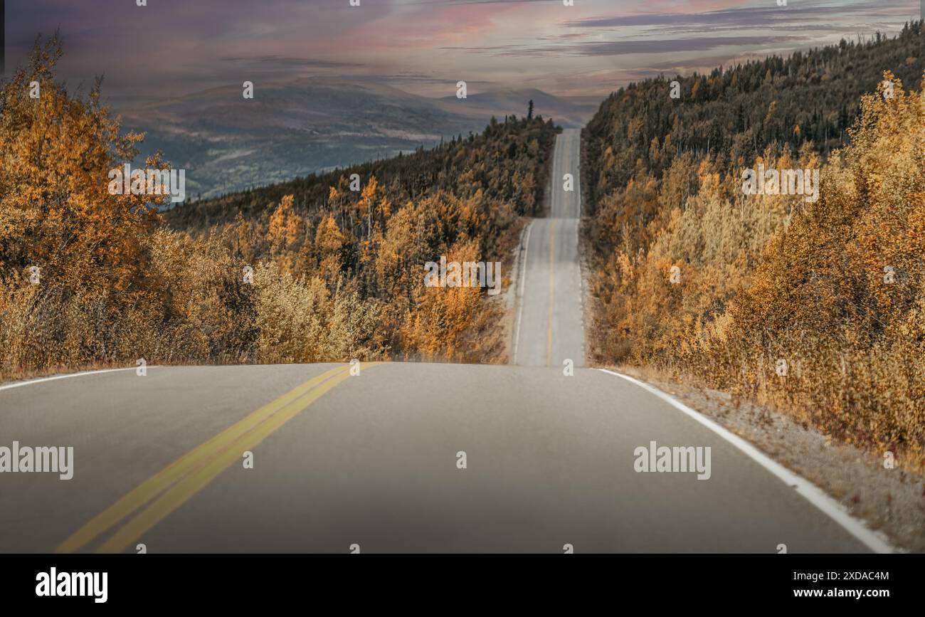 Top of The World Highway Stock Photo - Alamy
