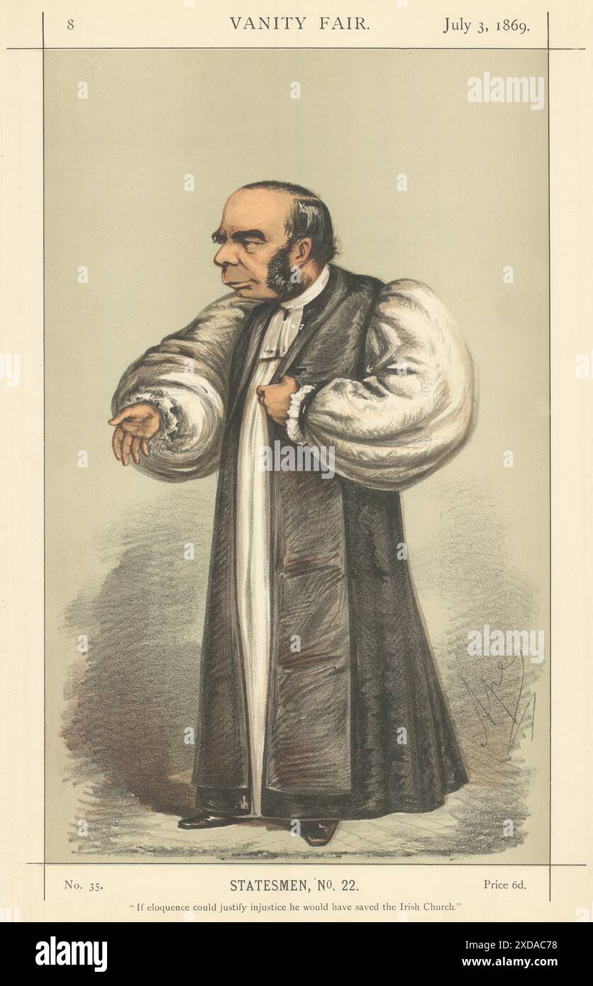 VANITY FAIR SPY CARTOON William Connor Magee 'If eloquence could ...