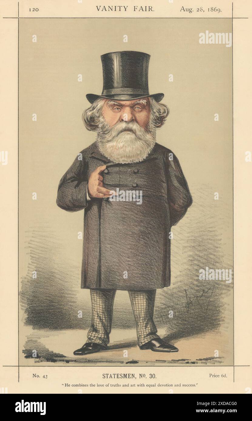 VANITY FAIR SPY CARTOON Austen Layard 'He combines the love of truth ...