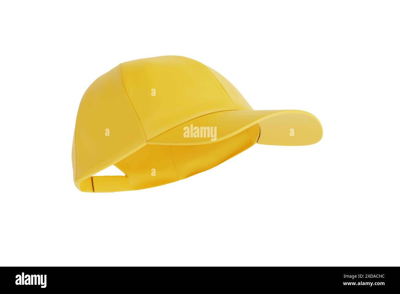 Yellow Baseball Cap Mock Up Icon in Clay Style on a white background ...
