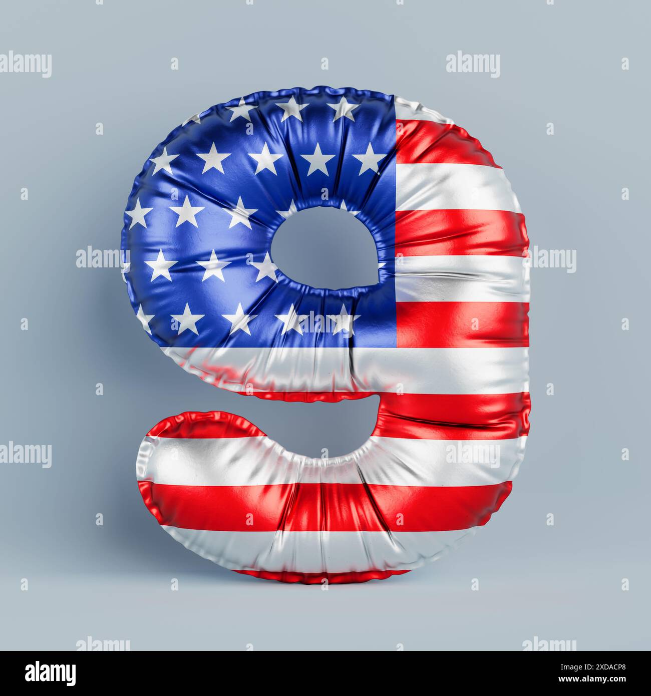 Foil Balloon Number Nine Symbol for Festive, Text, Holidays and ...