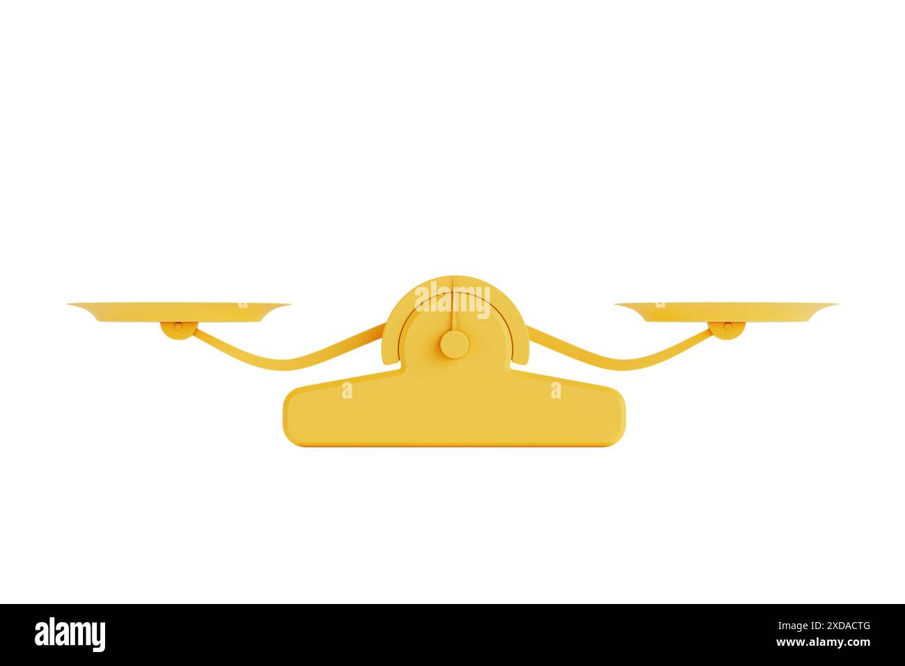 Kitchen Yellow Simple Balance Scale Mock Up Icon in Clay Style on a ...