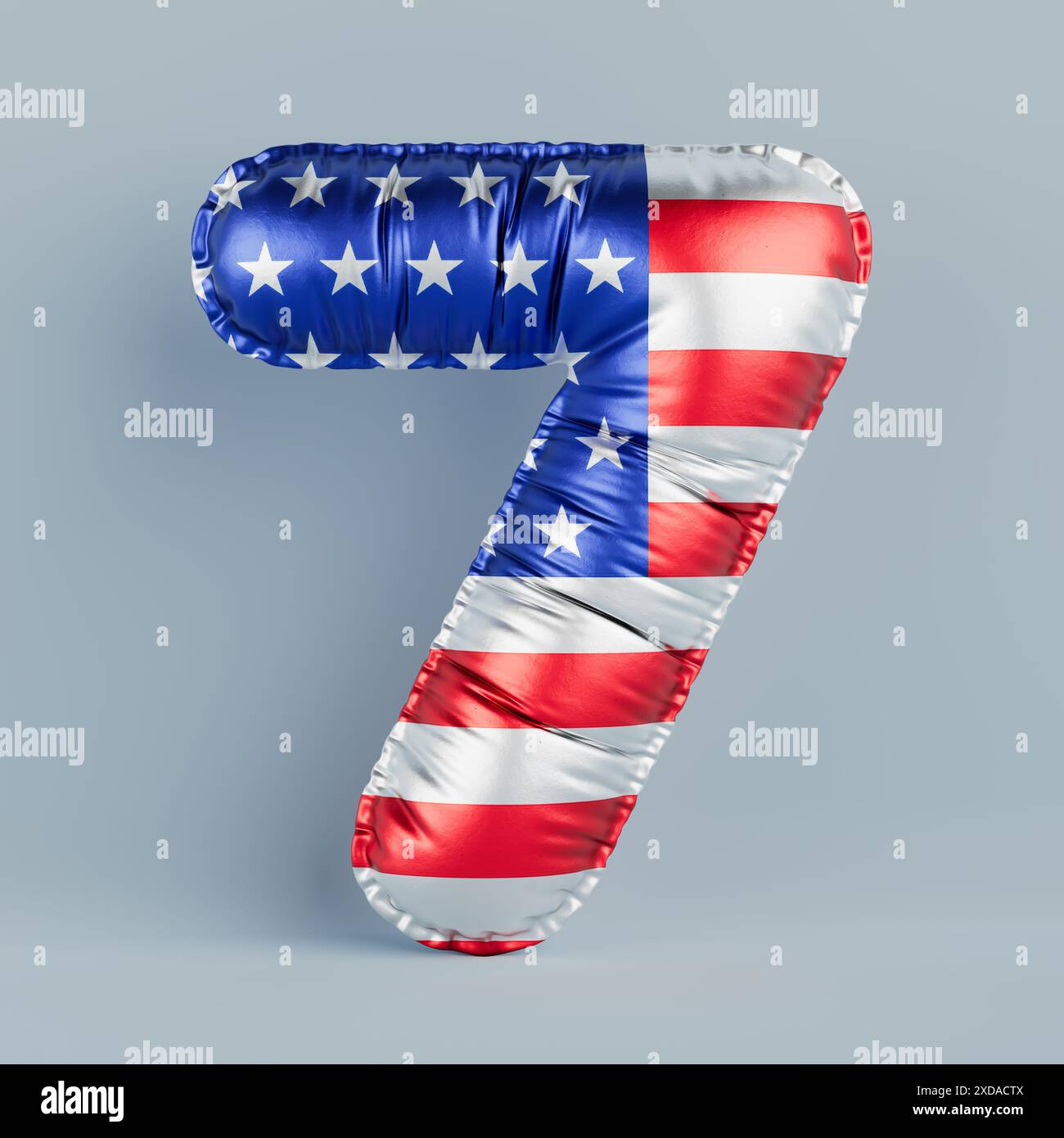 Foil Balloon Number Seven Symbol for Festive, Text, Holidays and ...