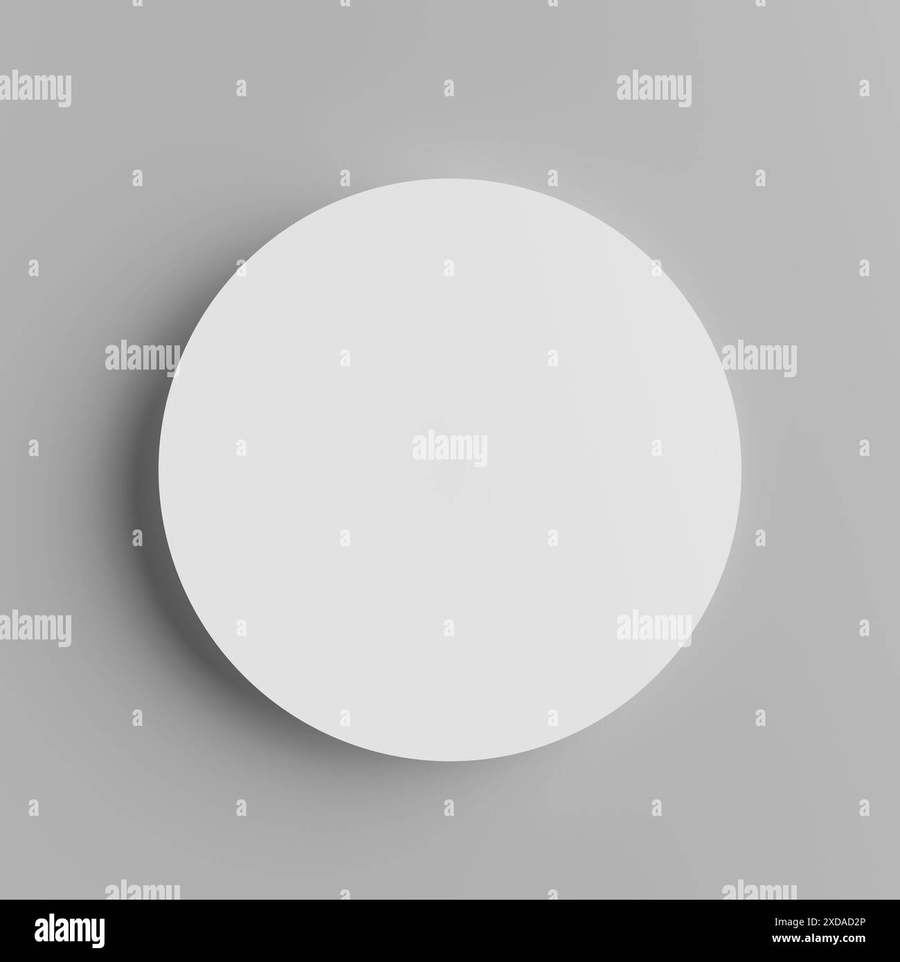 Blank White Round Paper Sticker Label Badge Button on a white ...