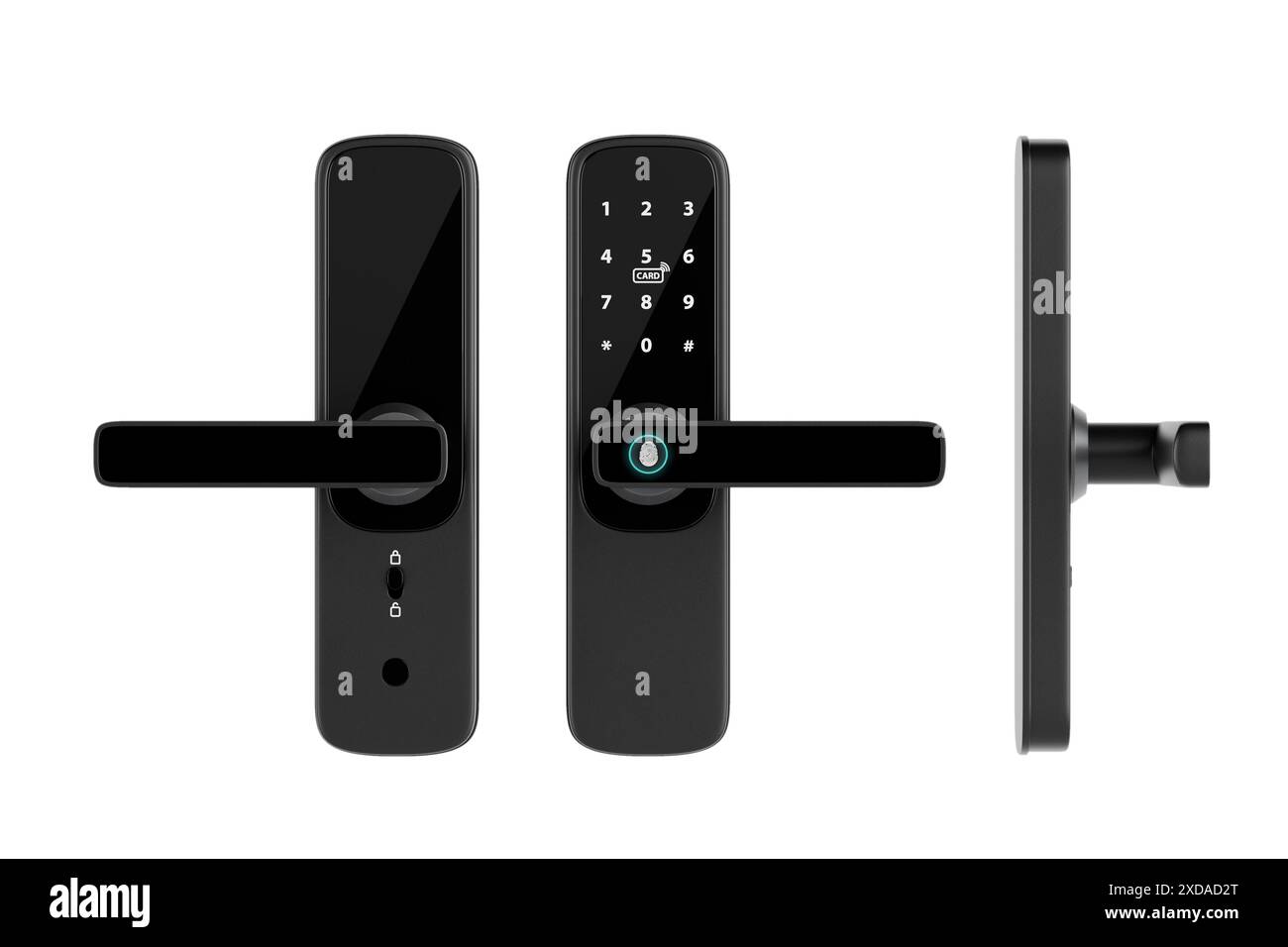 Inteligente Biometric Smart Door Lock with Digital Keypad on a white ...