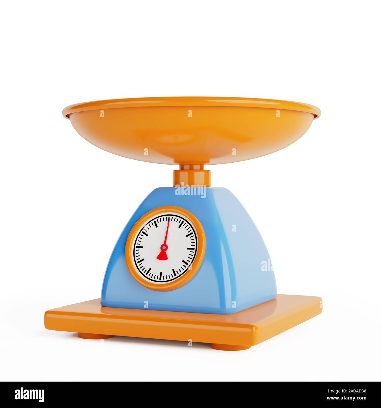 Simple Cartoon Icon Kitchen Balance Scale on a white background. 3d ...