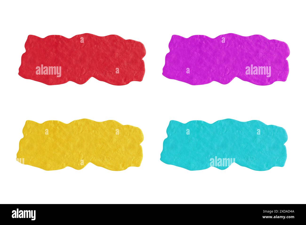 Empty Multicolor Presentation Plasticine Banner Patch Plate on a white ...