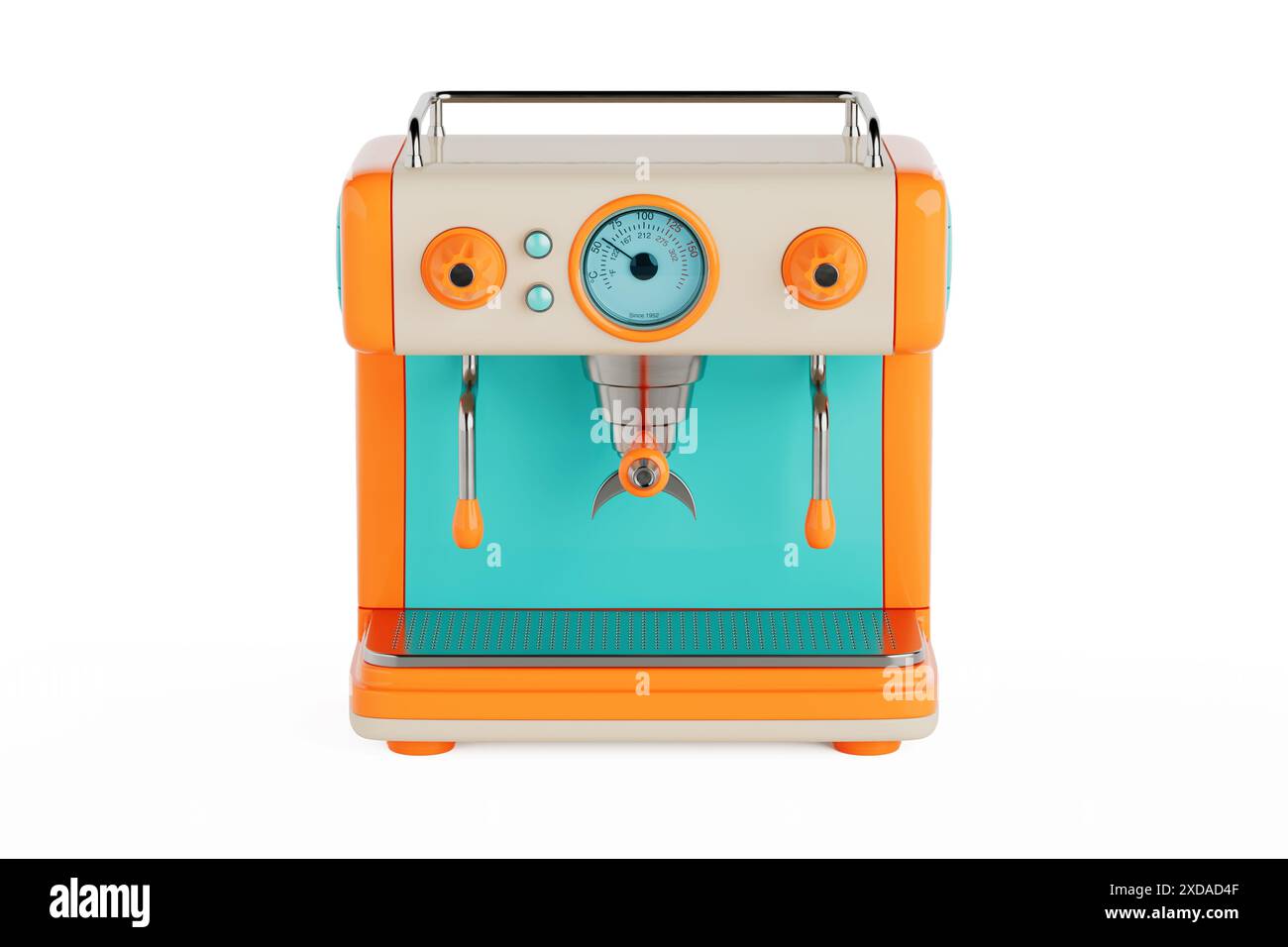 Cartoon Coffee Machine Appliance Icon Minimal Style on a white ...