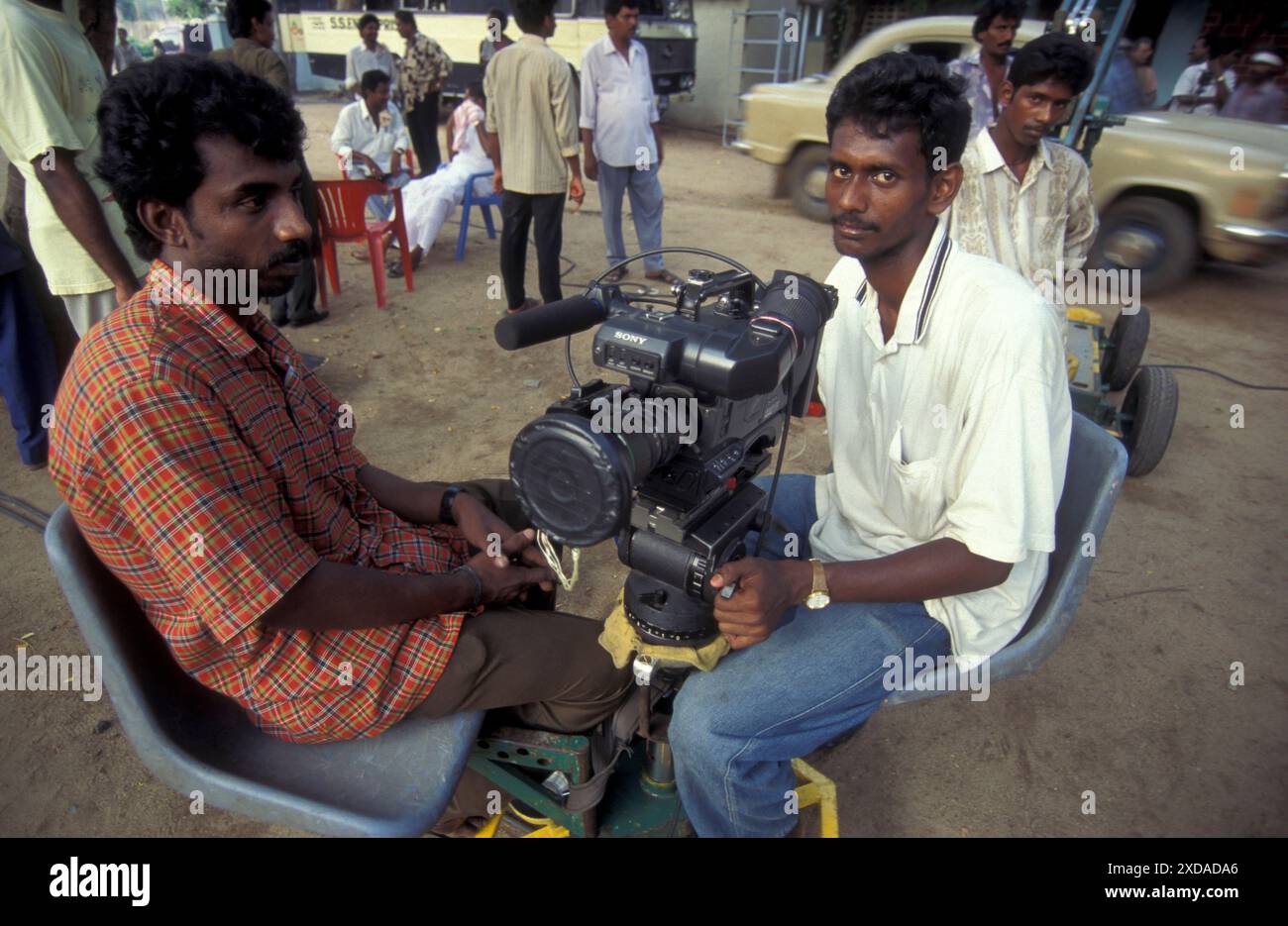 A Film Crew at the Film Studios of Bollywood in the city of Chennai in ...