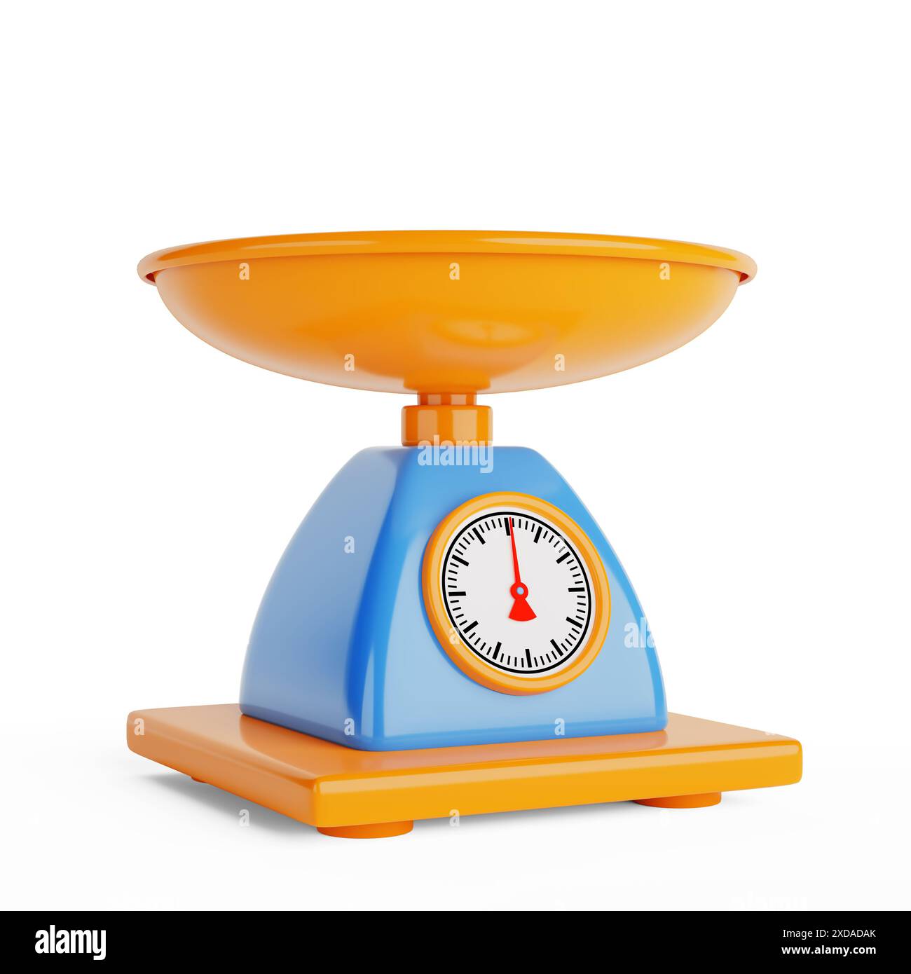 Simple Cartoon Icon Kitchen Balance Scale on a white background. 3d ...