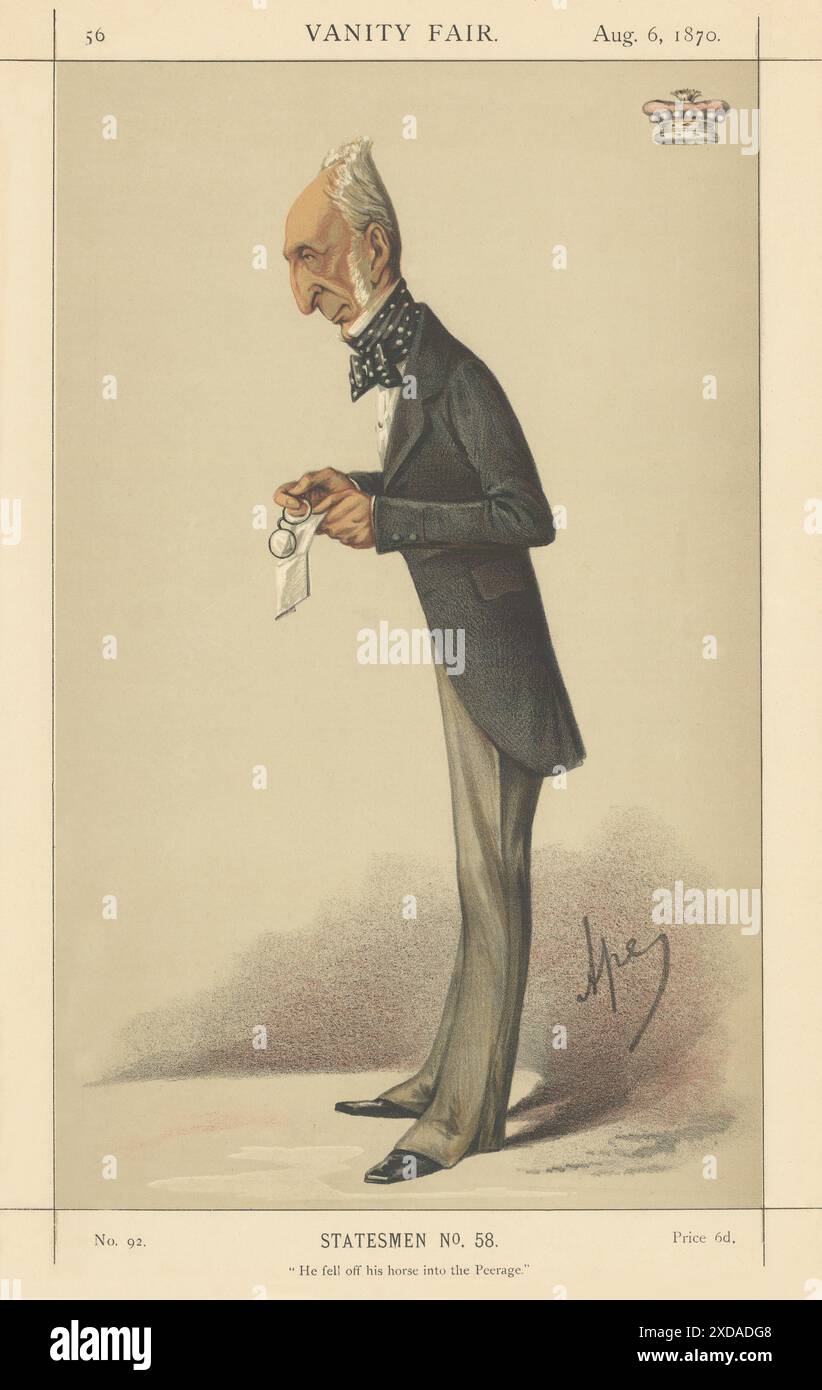 VANITY FAIR SPY CARTOON Lord Halifax 'He fell off his horse into a ...
