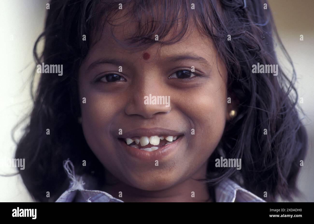 Indian girl at a park in the city of Chennai in Province Tamil Nadu in ...