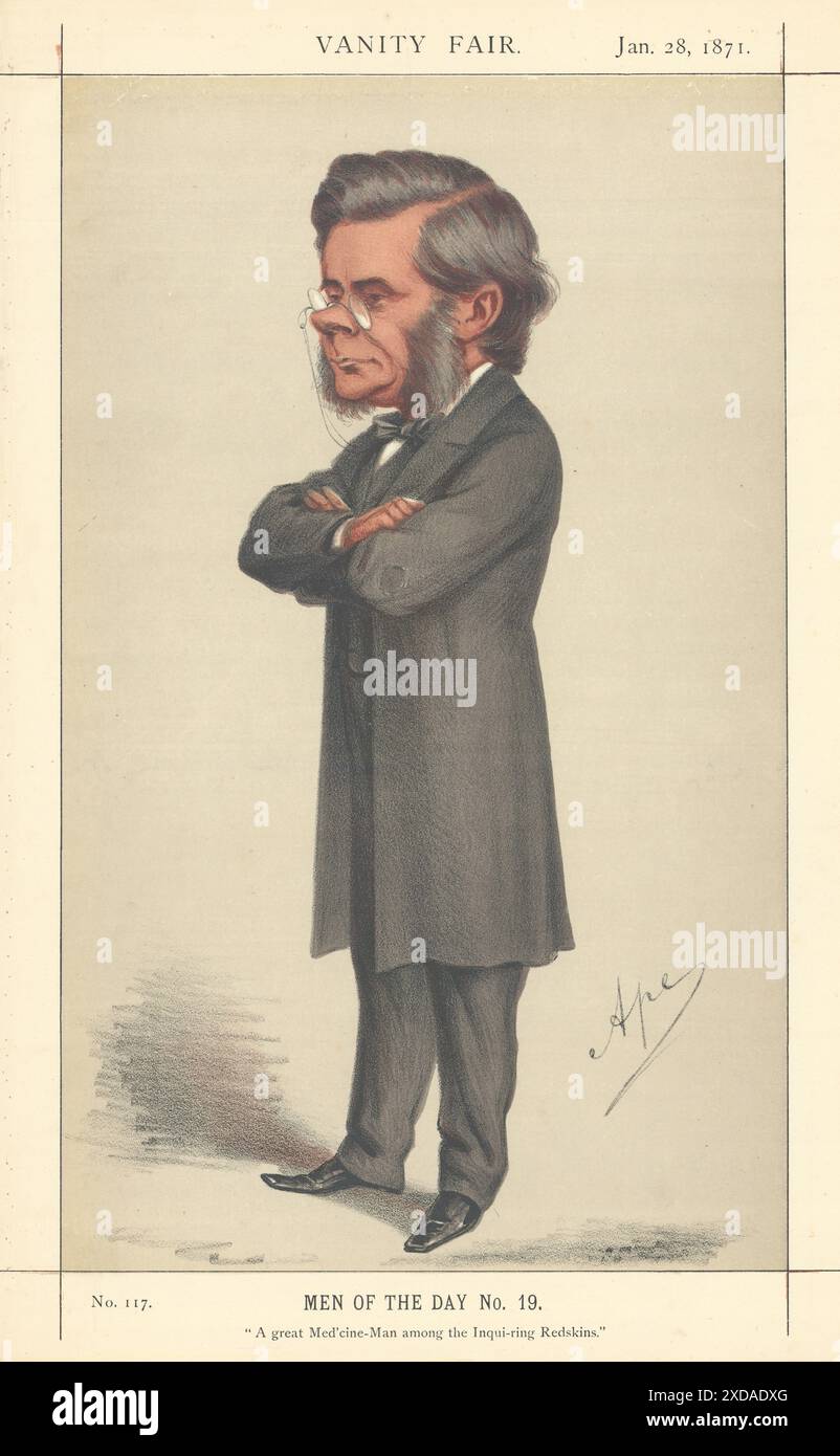VANITY FAIR SPY CARTOON Prof Thomas Huxley 'A great Med'cine-Man among ...