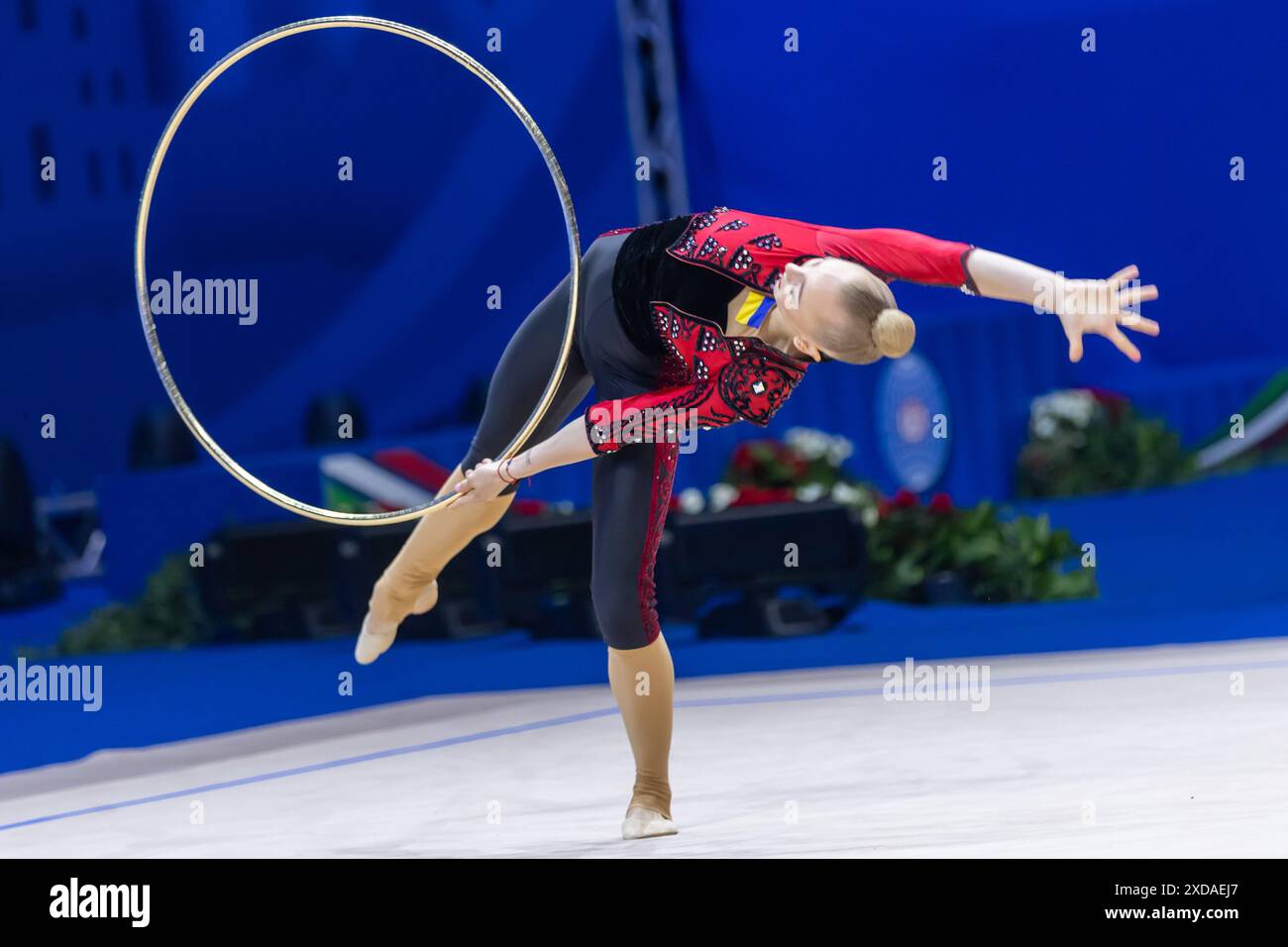 ONOPRIENKO Viktoriia (Ukr) during FIG Rhythmic Gymnastics World Cup, at Unipol Forum, Milan on ...