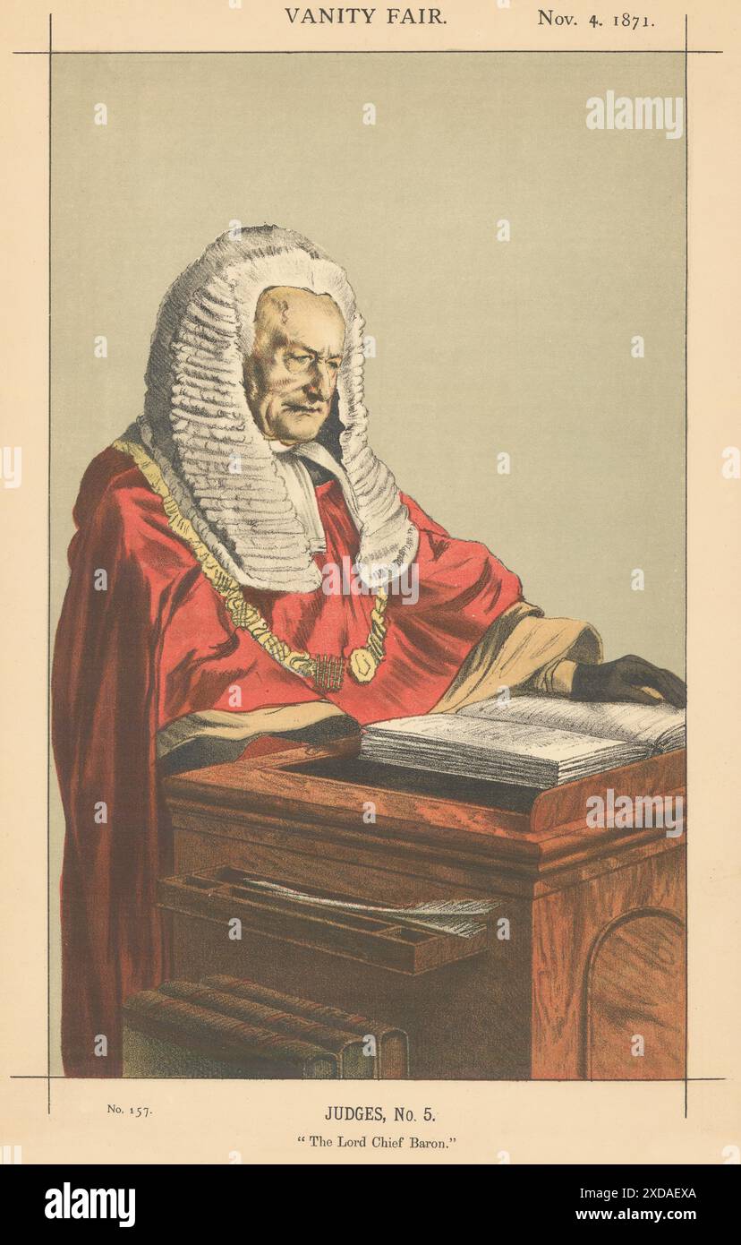 VANITY FAIR SPY CARTOON Sir Fitzroy Kelly 'The Lord Chief Baron' Judges ...
