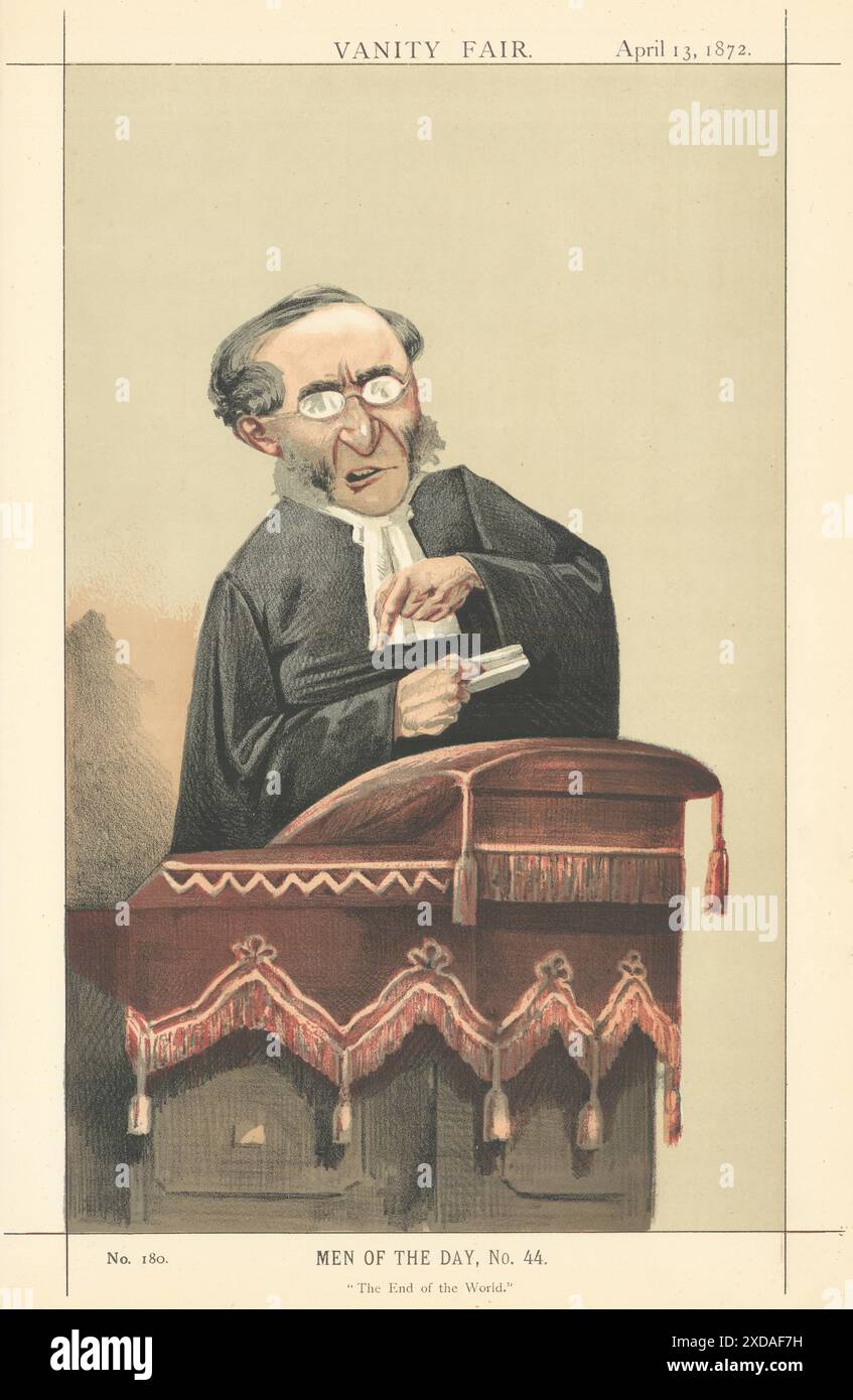 VANITY FAIR SPY CARTOON Rev J Cumming 'The End of the World' Clergy ...