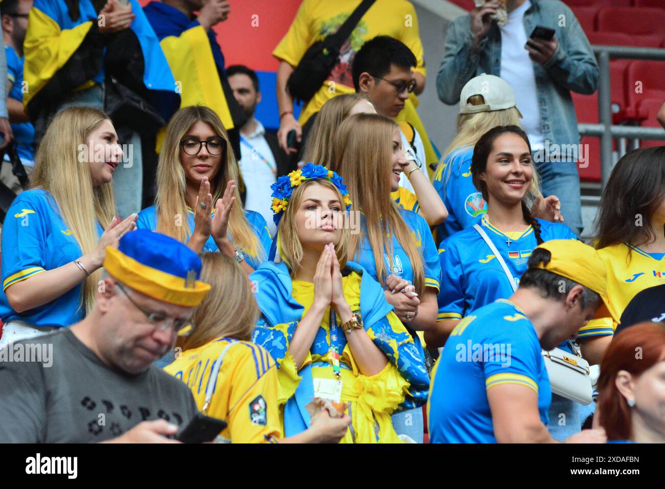 Ukraine fans during UEFA Euro 2024 - Slovakia vs Ukraine, UEFA European ...