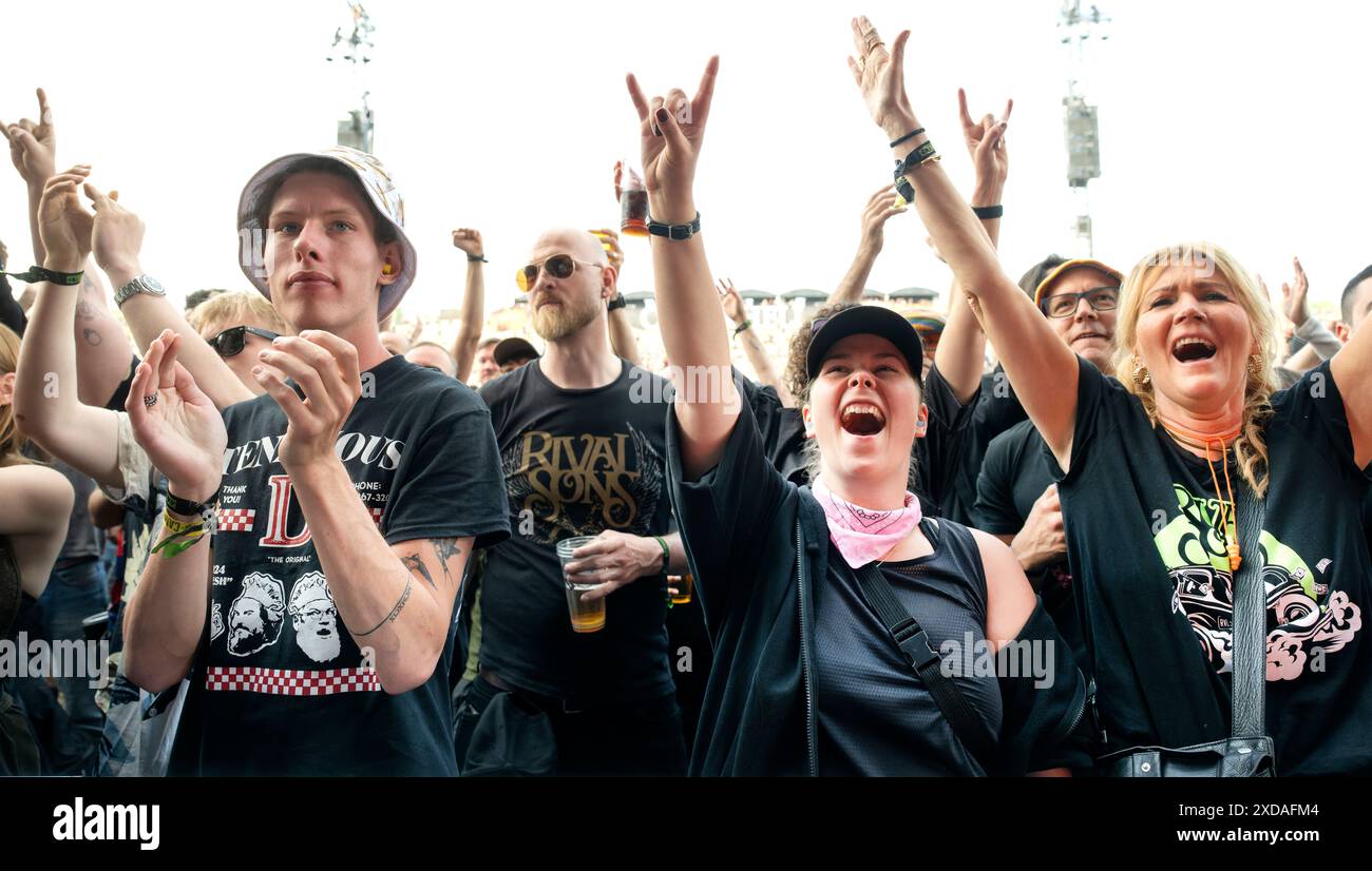 Copenhagen, Denmark. 21st June, 2024. US Band Rival Sons paa Helviti ...