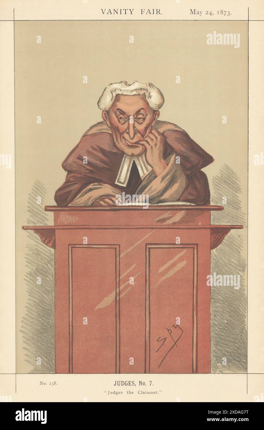 VANITY FAIR SPY CARTOON Sir John Mellor 'Judges The Claimant' Judge ...