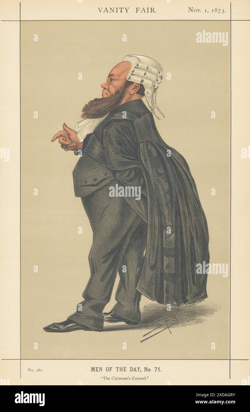 VANITY FAIR SPY CARTOON Edward Kenealy QC 'The Claimant's Counsel' Law ...