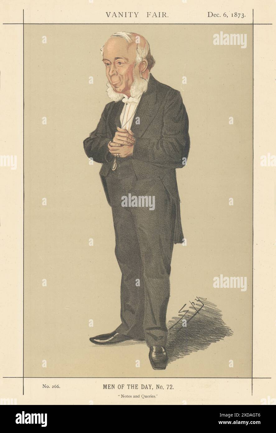 VANITY FAIR SPY CARTOON Sir John Doran 'Notes & Queries' Editor 1873 ...