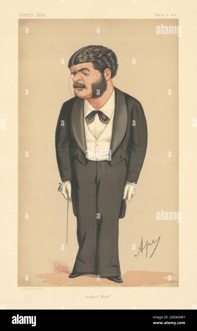 VANITY FAIR SPY CARTOON Arthur Sullivan 'English Music' Opera. By Ape ...