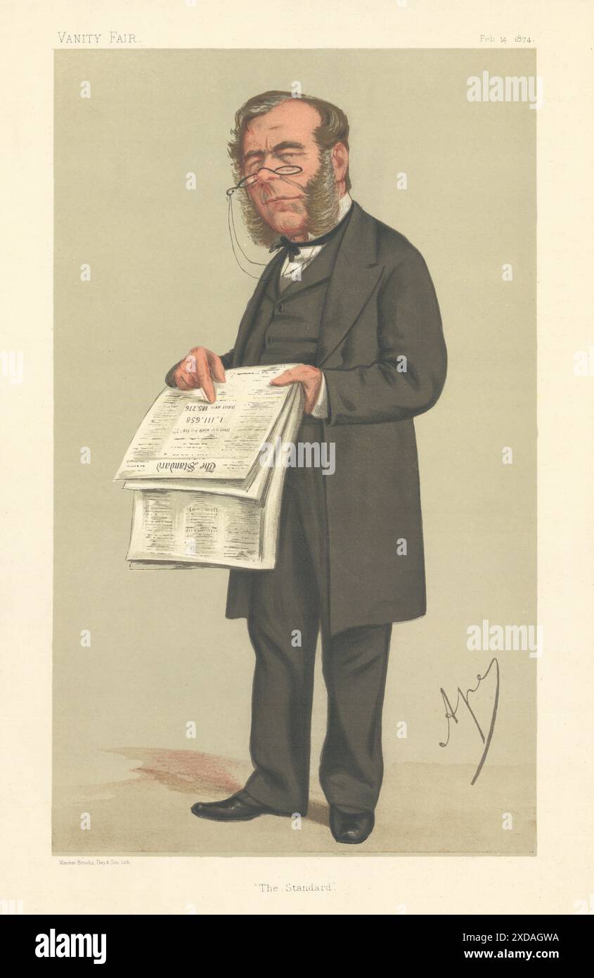 VANITY FAIR SPY CARTOON James Johnstone 'The Standard' Newspapers. Ape ...