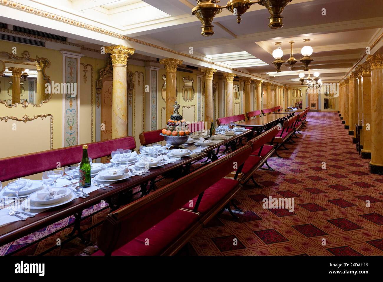 Interior view, dining room, SS Great Britain, Hotwells, Bristol ...