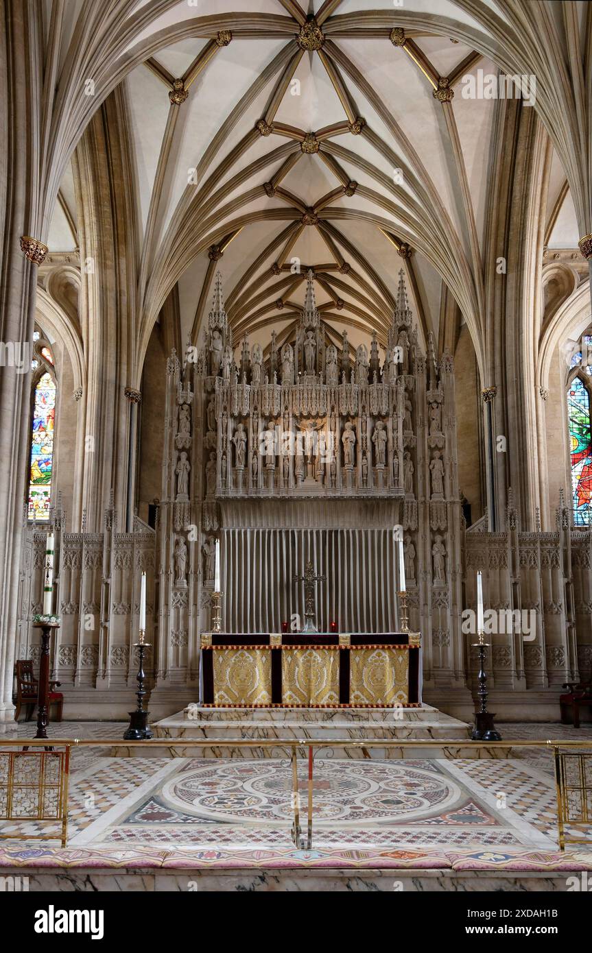 Interior view, altar, Bristol Cathedral, Bristol, England, Great ...