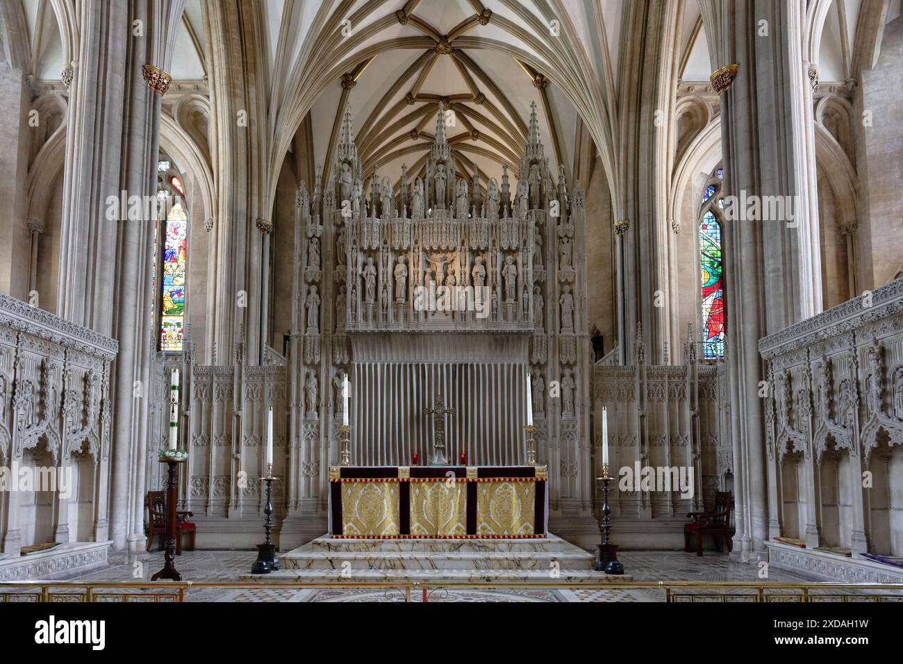 Interior view, altar, Bristol Cathedral, Bristol, England, Great ...