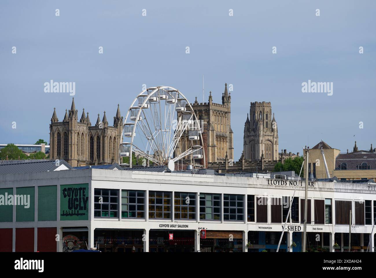 Bristol Cathedral, Ferris wheel, Bristol, England, Great Britain Stock ...