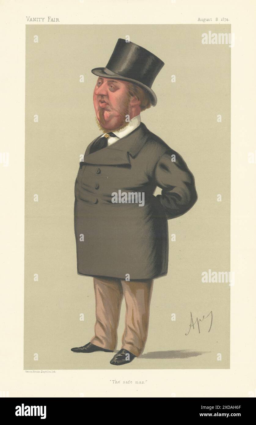 VANITY FAIR SPY CARTOON George Sclater-Booth 'The safe man' Hants. Ape ...