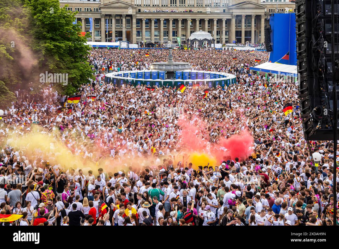 UEFA European Football Championship. Enthusiastic fans with ...