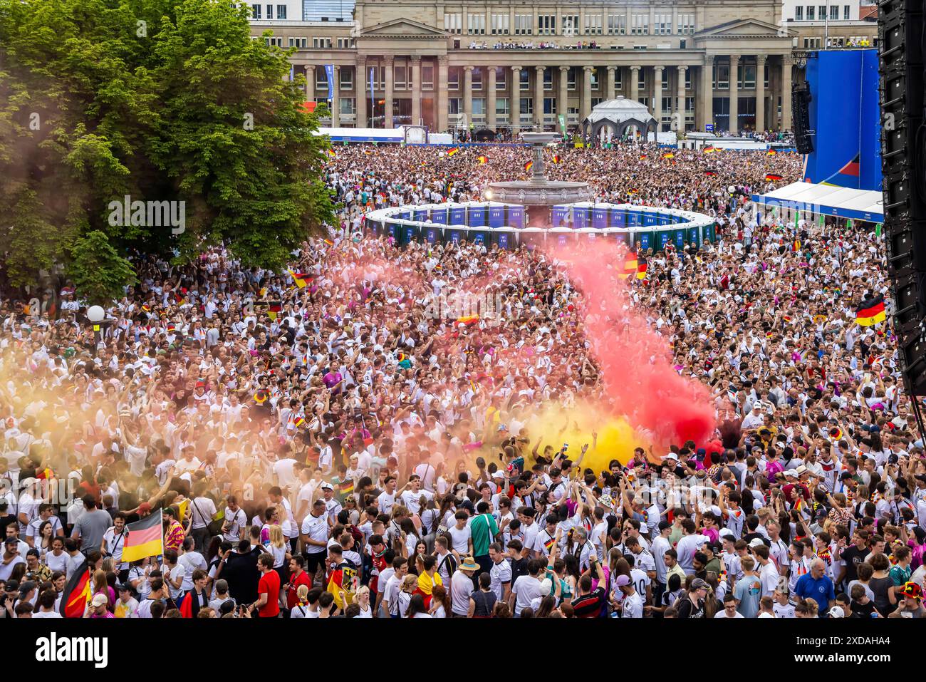 UEFA European Football Championship. Enthusiastic fans with ...