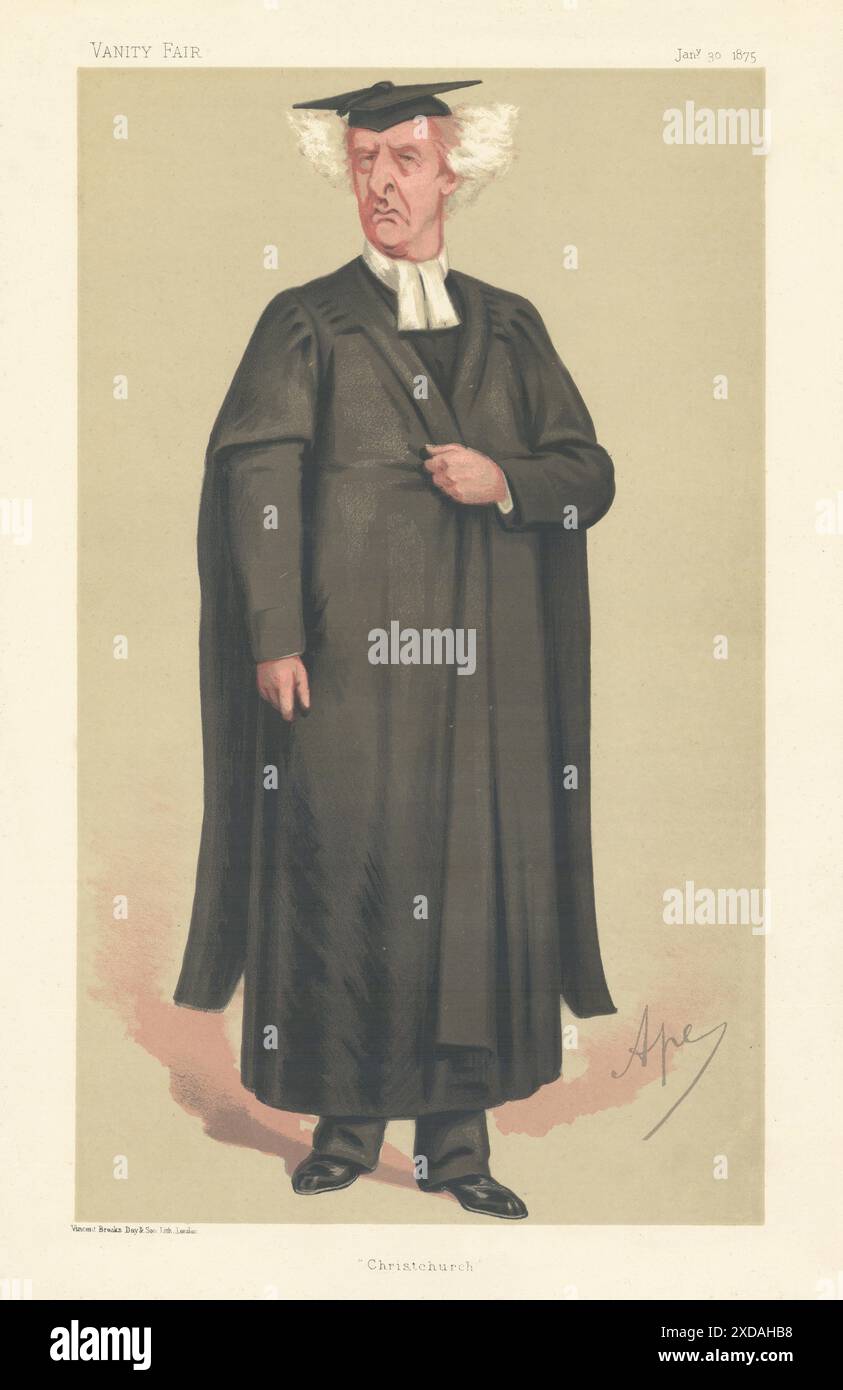 VANITY FAIR SPY CARTOON Henry Liddell 'Christchurch' Oxford 1875 old ...