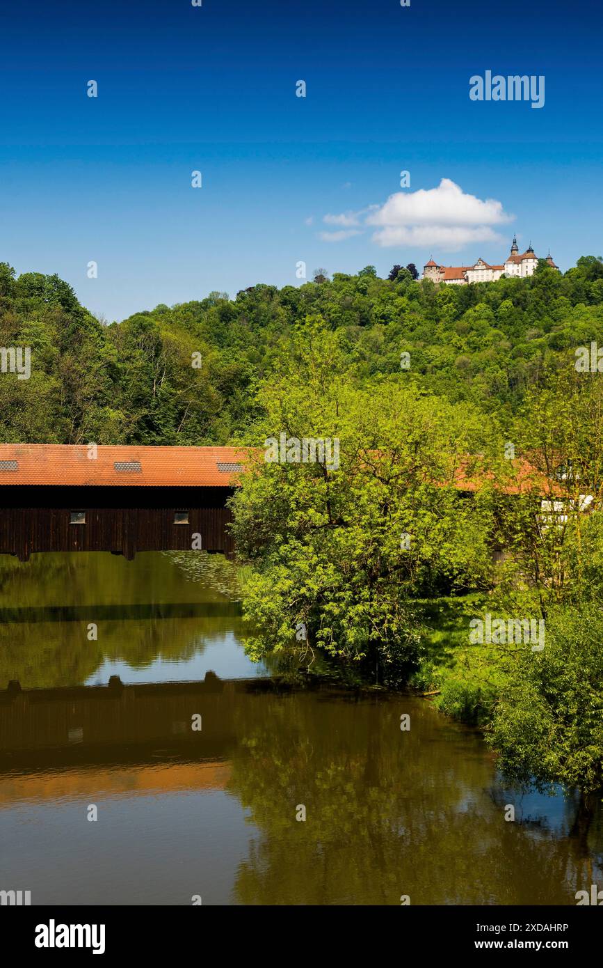 Langenburg Castle, Langenburg, on the Jagst, near Schwaebisch Hall ...