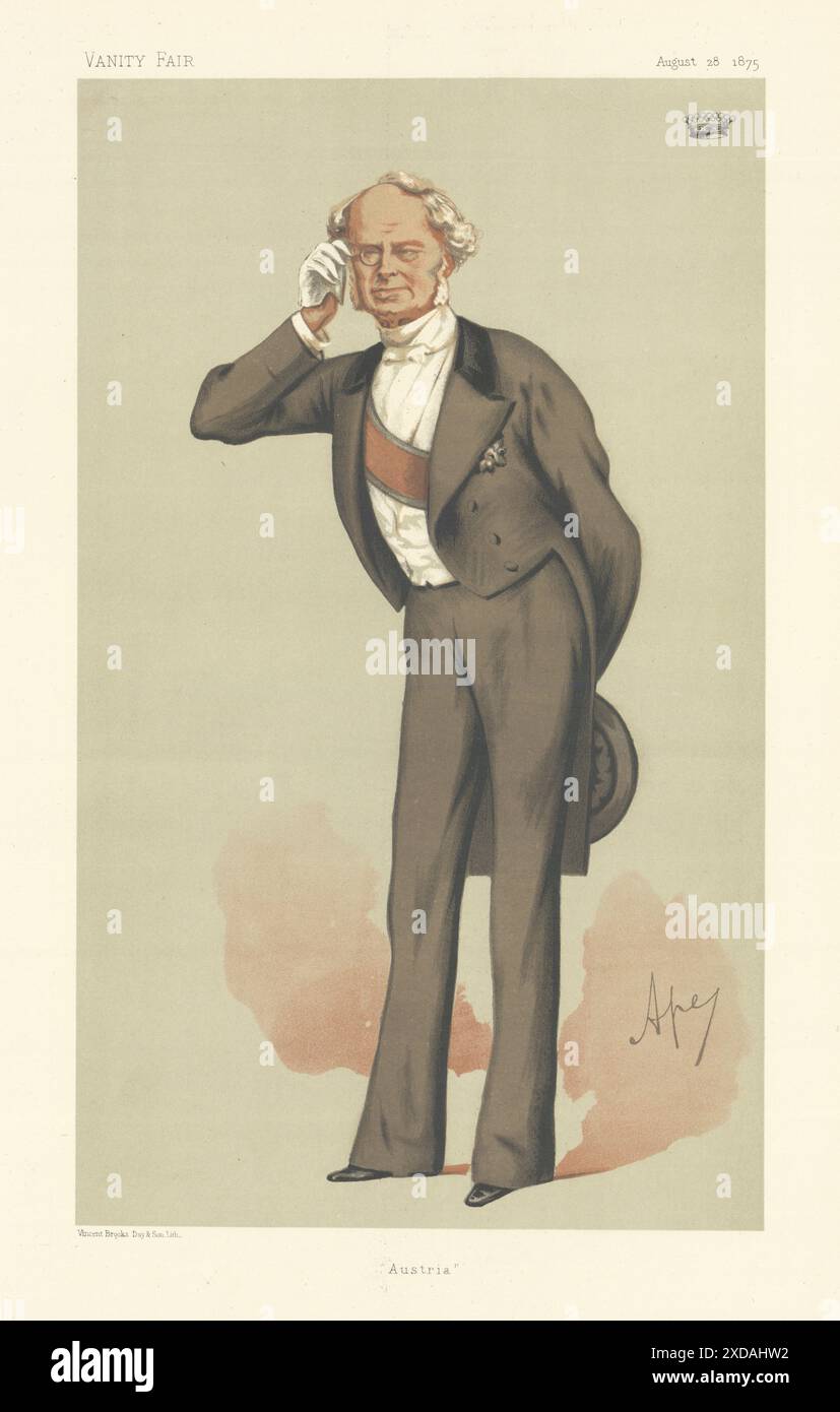 VANITY FAIR SPY CARTOON Frederick Ferdinand, Count Beust 'Austria ...