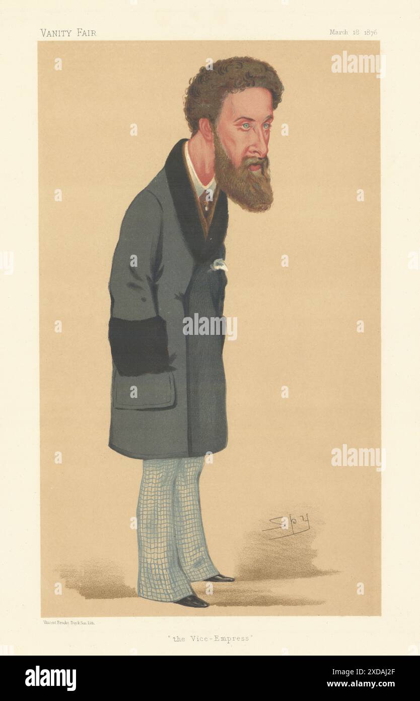 VANITY FAIR SPY CARTOON Lord Lytton 'the Vice-Empress' India 1876 old ...