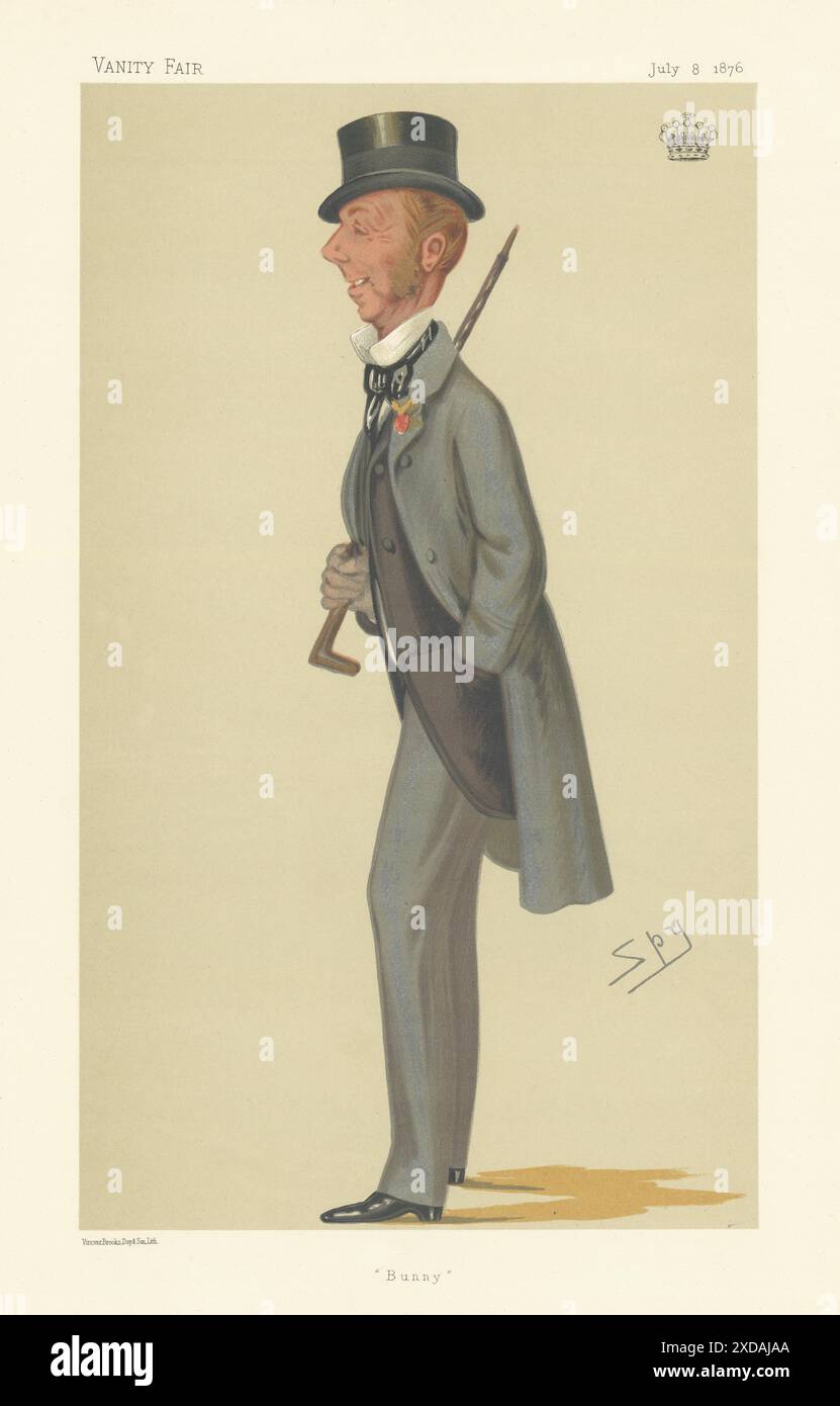VANITY FAIR SPY CARTOON Lord Alington 'Bunny' 1876 old antique print ...