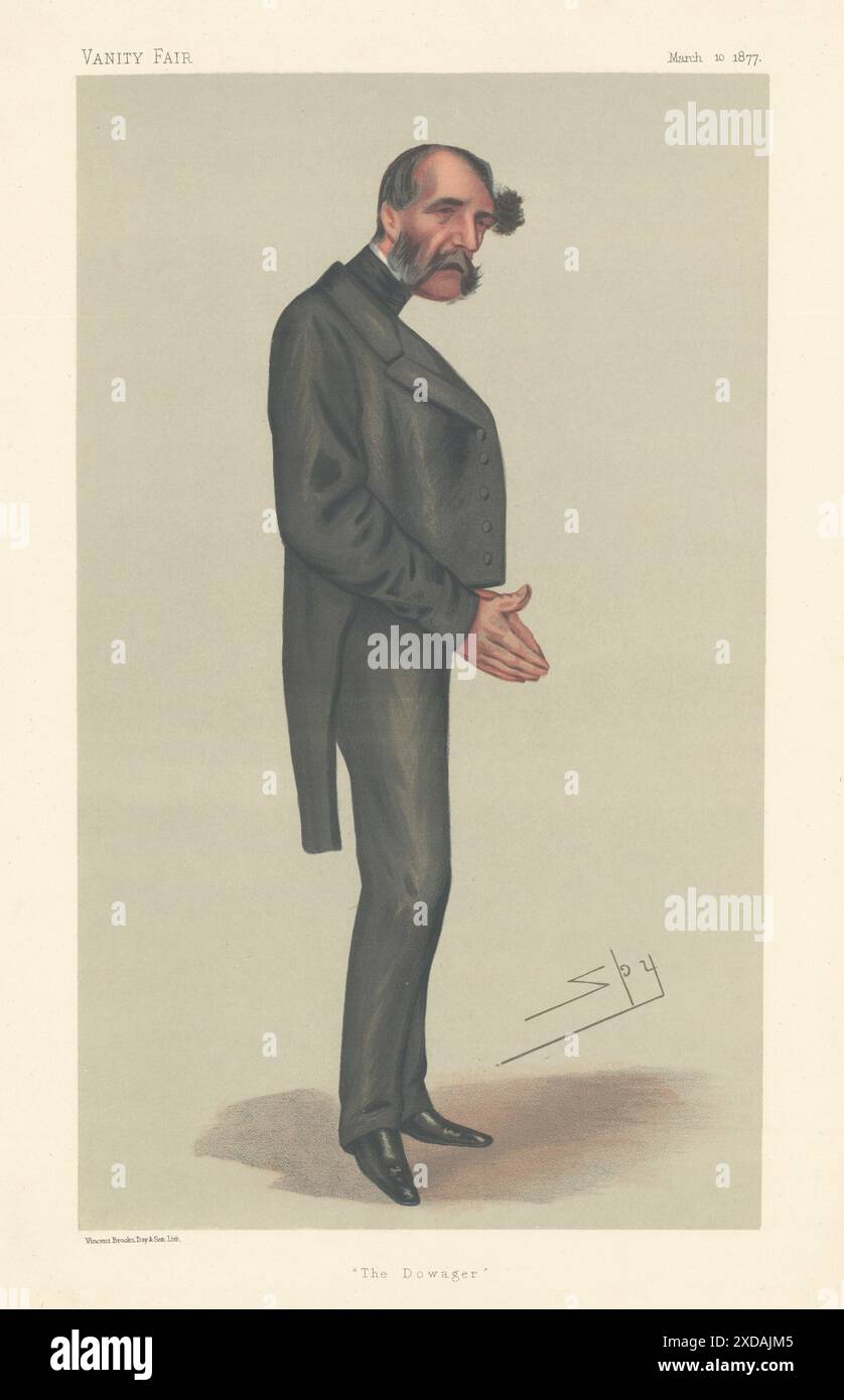 VANITY FAIR SPY CARTOON Lord Claud Hamilton 'The Dowager' Ireland 1877 ...