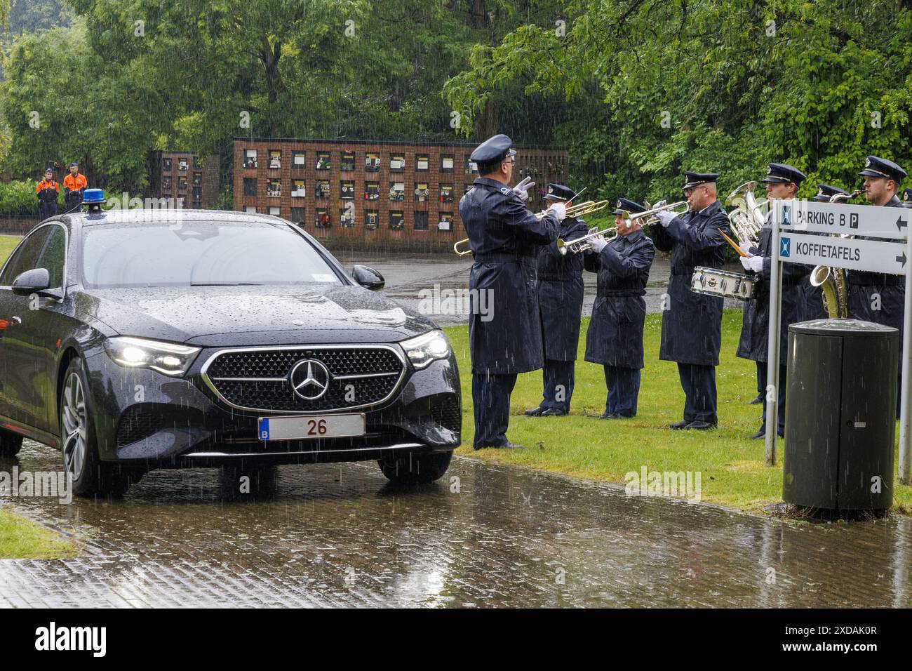 Brugge, Belgium. 21st June, 2024. This picture shows the state funeral ...