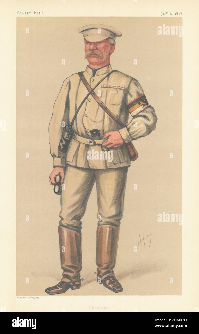 VANITY FAIR SPY CARTOON Archibald Forbes 'Thorough' Journalist 1878 old ...